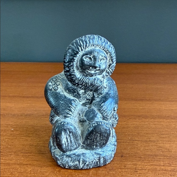 Vintage | Art | A Wolf Original Inuit Mother And Child Sculpture Inuit ...